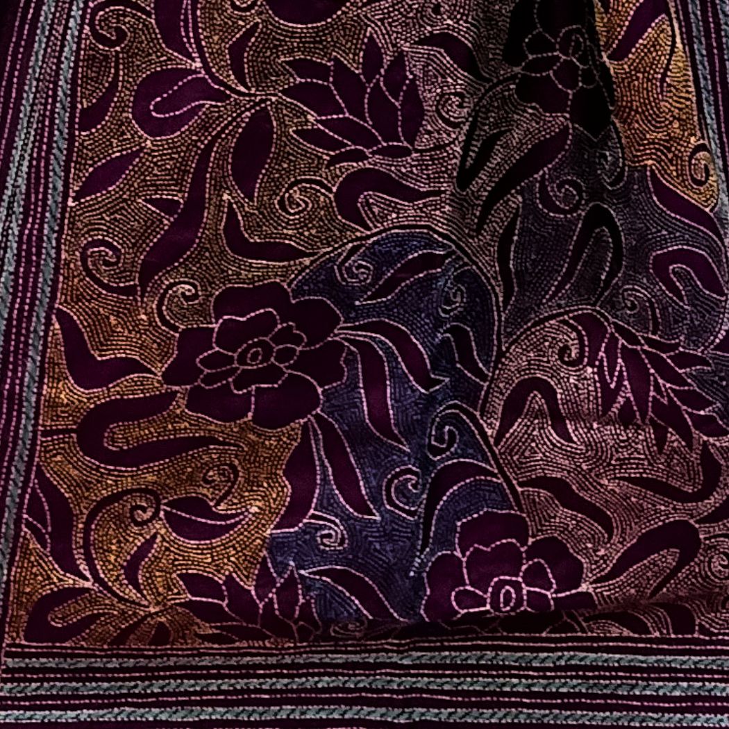 Deep Maroon Colour Base Kantha Stitched Stole – Sasha Fair Trade Shop